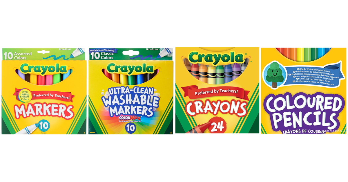 Crayola 4 Set Assorted Style Marker Crayon Color Pencil