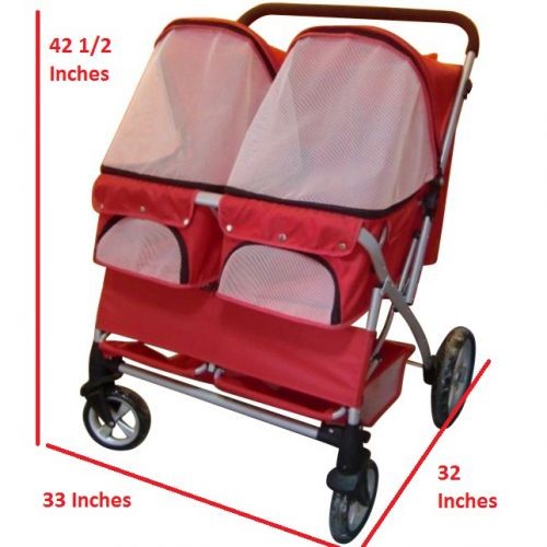 Heavy Duty Double Pet Stroller - 2 Colors