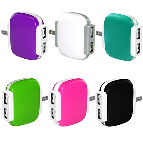 Dual Wall Charger - 3 Colors