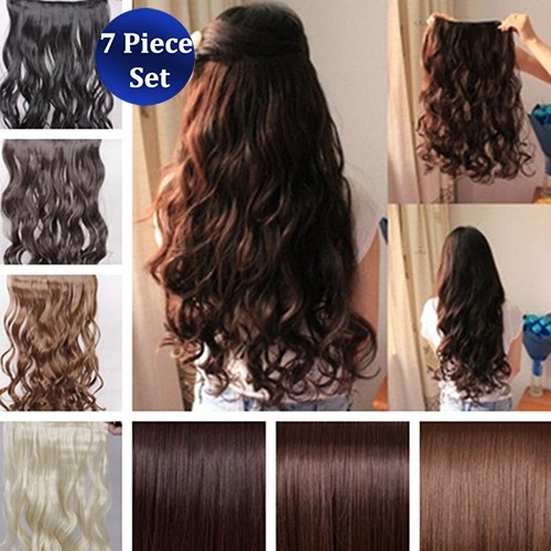 7 Piece Set: Hair Extensions - 10 Colors