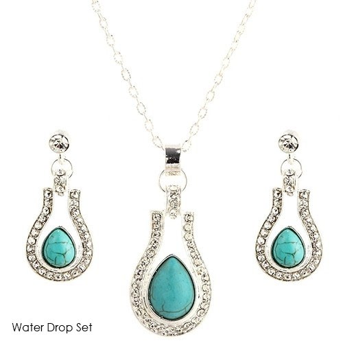 Elegant Turquoise Necklace Set - 2 Style