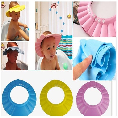 Adjustable Baby Kids Shower Cap & Face Shield