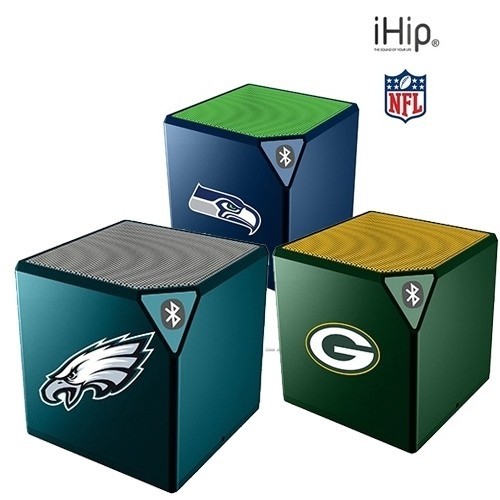 iHip NFL Bluetooth Portable Sound Cube Speaker with Mic