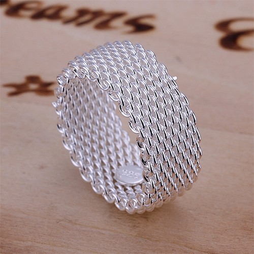 Sterling Silver Woven Mesh Ring
