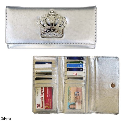 Super Soft Leather Crown Wallet - 4 Colors