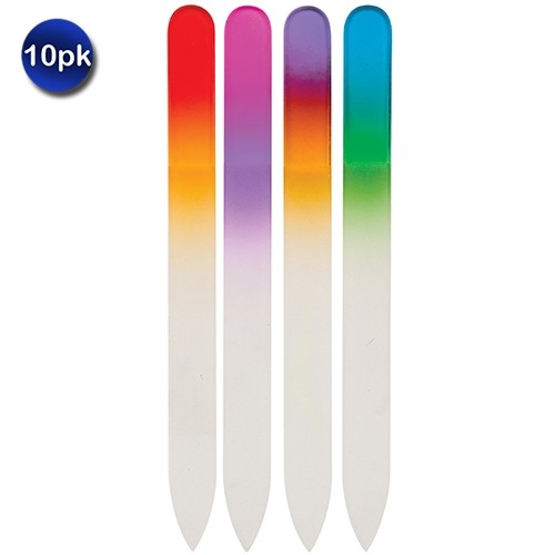10 Pack: Durable Crystal Glass Nail File
