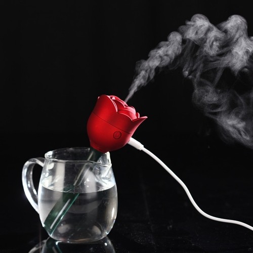 Ultrasonic Cool Mist Rose-Shaped Personal Humidifier