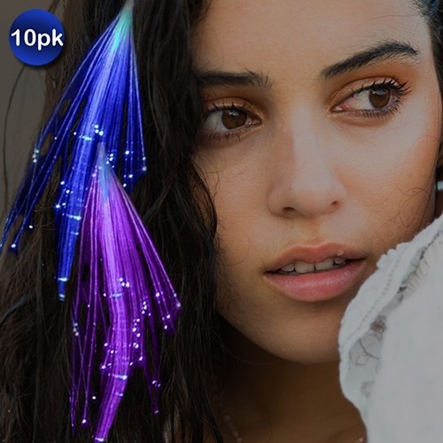 10 Pack: LED Hair Extensions