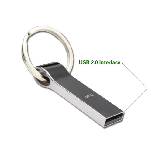 64 GB Metal USB Drive with KeyRing