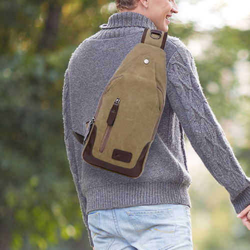 Canvas Crossbody Sling Bag - 4 Styles