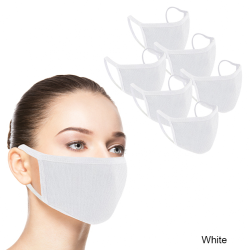 6 Pack: Super-Comfort 100% Cotton Face Masks - 7 Options