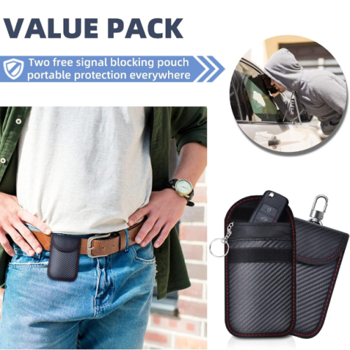 Ultimate Car Security Pouch Bundle: RFID Blocking, Anti-Hacking, Anti-Theft