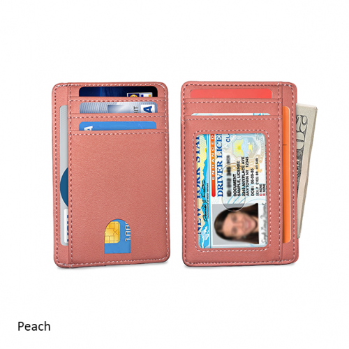 Slim Minimalist RFID Blocking Leather Wallet - 20 Colors
