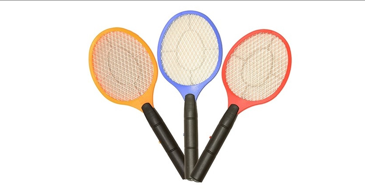 Electronic HandHeld Bug Zapper Racquet - Assorted Colors