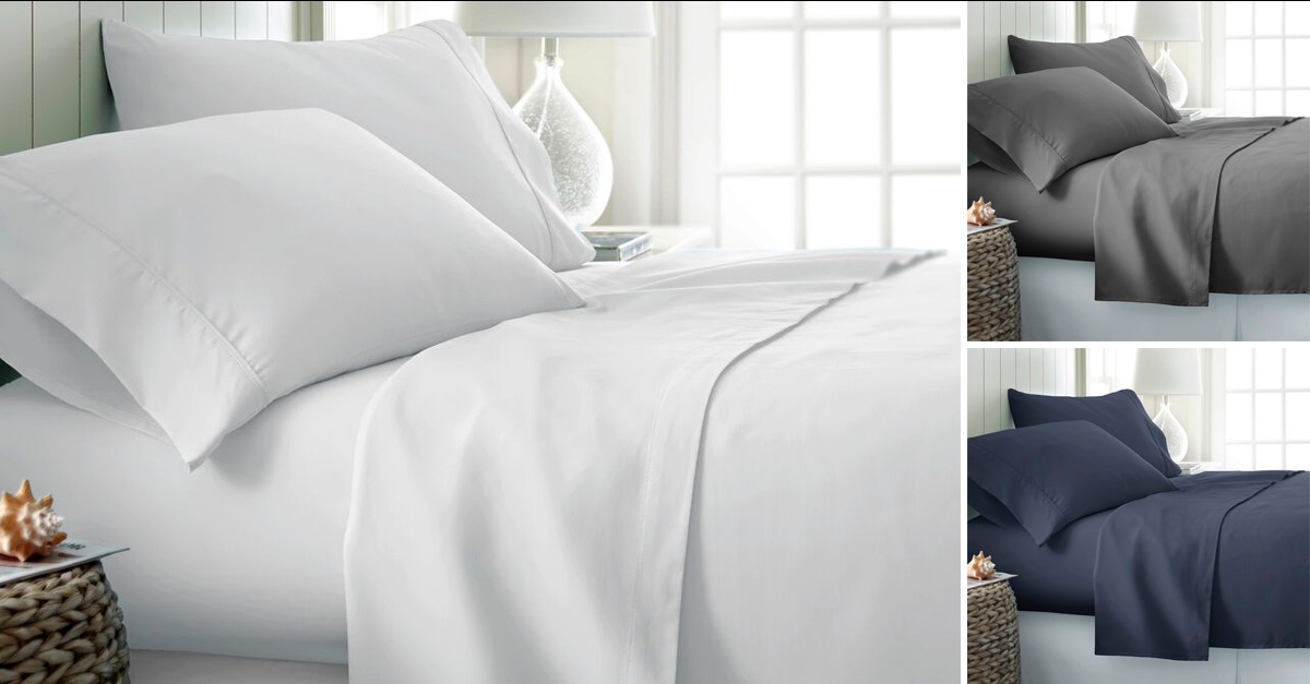 Home Collection Luxury-Soft 4 Piece Bed Sheet Set - 12 Colors