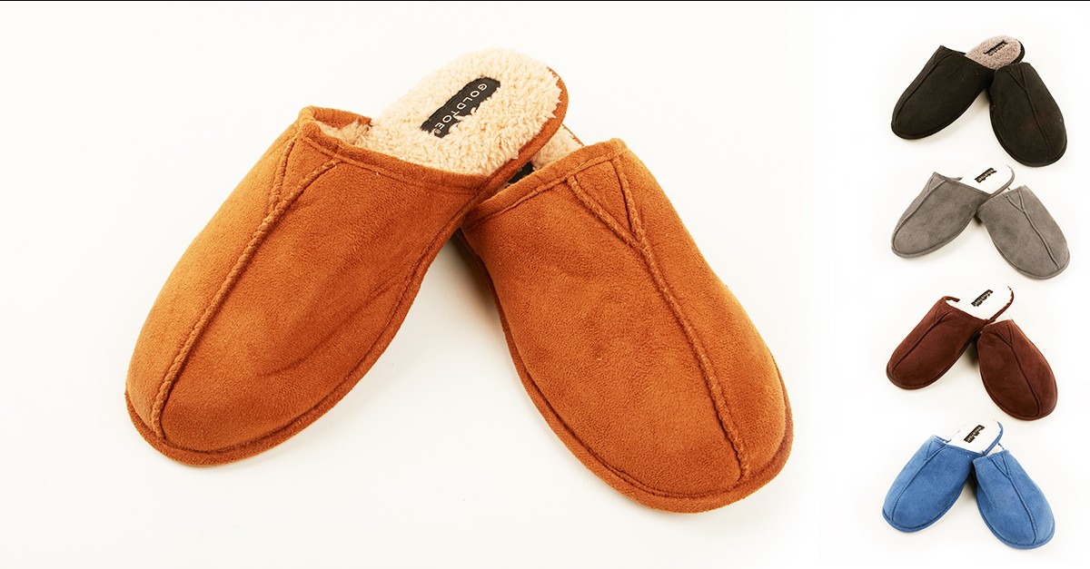 Men's Goldtoe Comfort Closed-Toe Slippers - 5 Colors