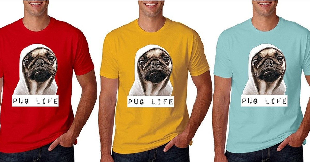 Adult Unisex Pug Life Funny Thug Life T-Shirt - 7 Colors