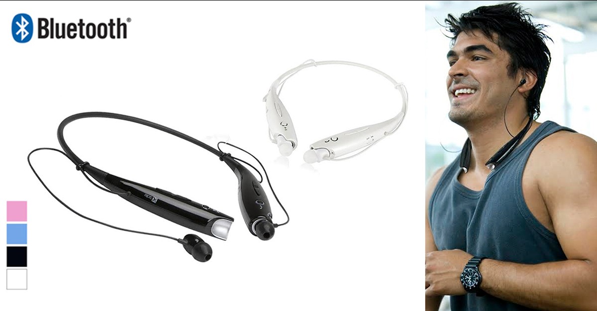 Universal water resistant Bluetooth Behind-the-Neck Stereo Headset - 2 ...