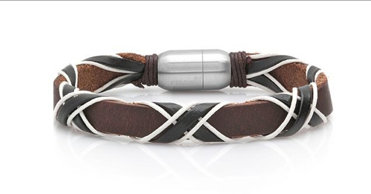 Trendy Multi-Colored Genuine Leather Men's Bracelet