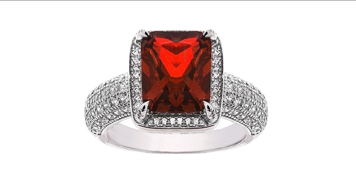 Fiery Genuine Gemstone Ruby Ring