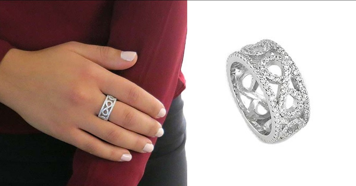 18kt White Gold Infinity Eternity Band