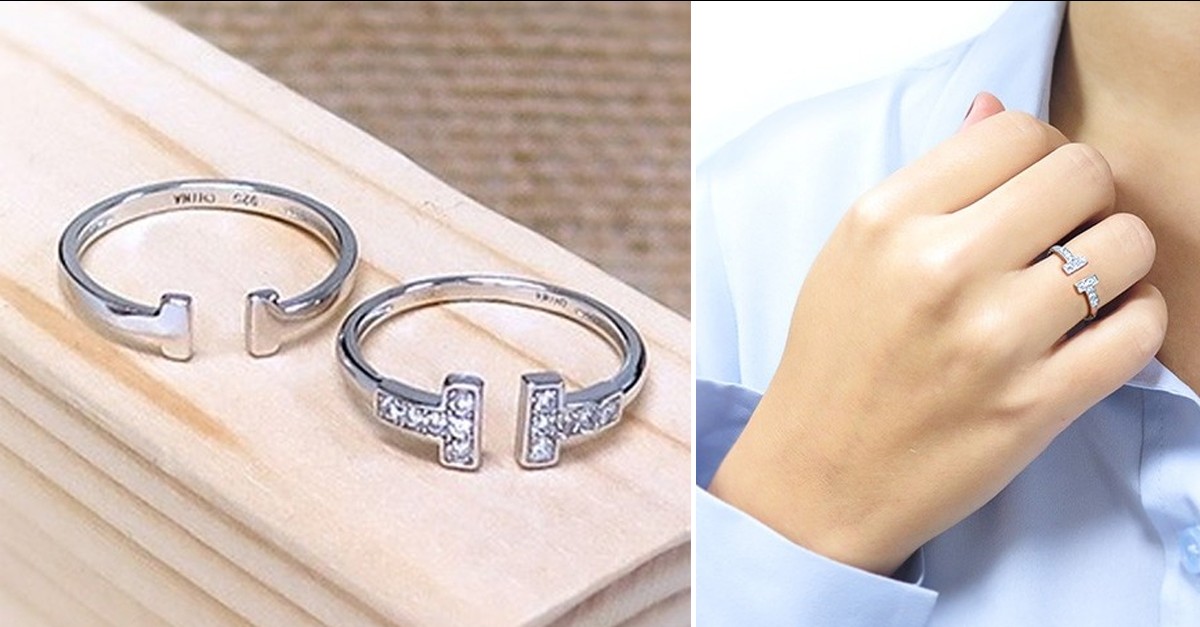 Solid Sterling Silver T Bar Rings - 2 Styles