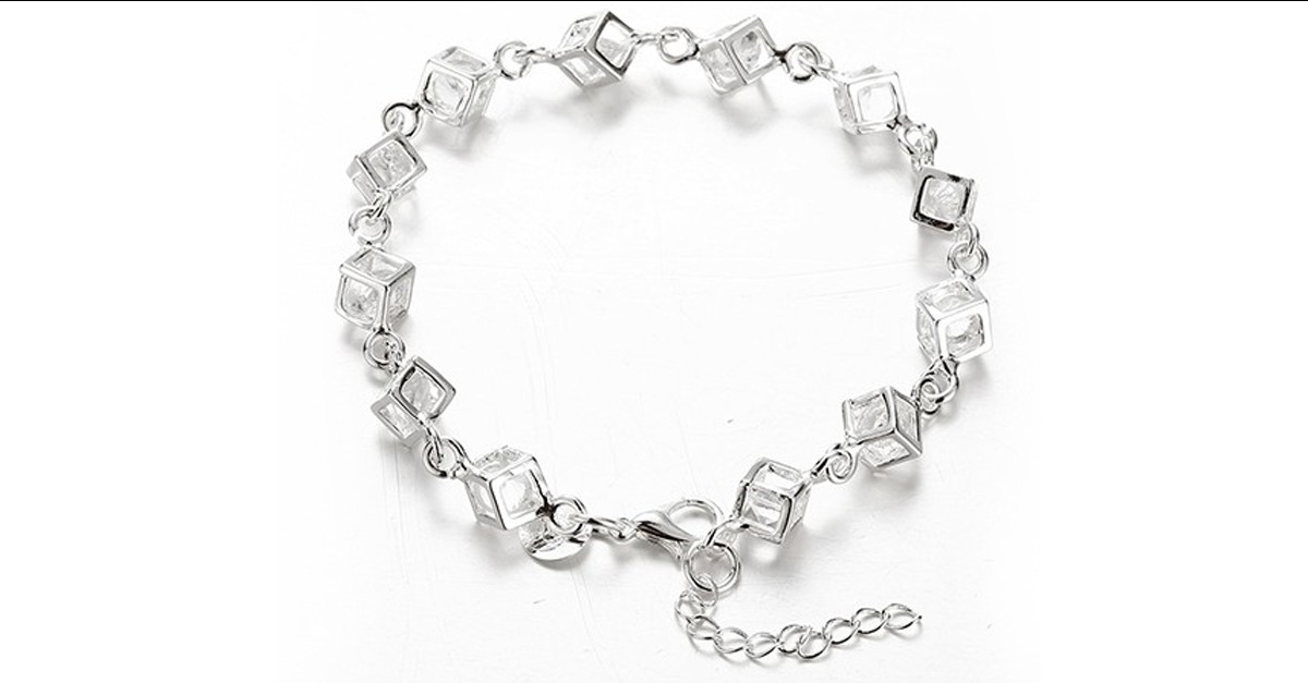 Sterling Silver Rubix Cubed Bracelet