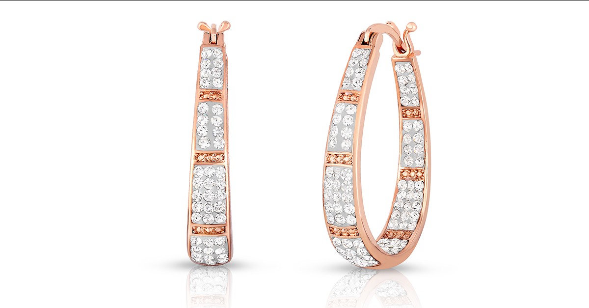 Rose Gold Inside-Out Graduated Hoops