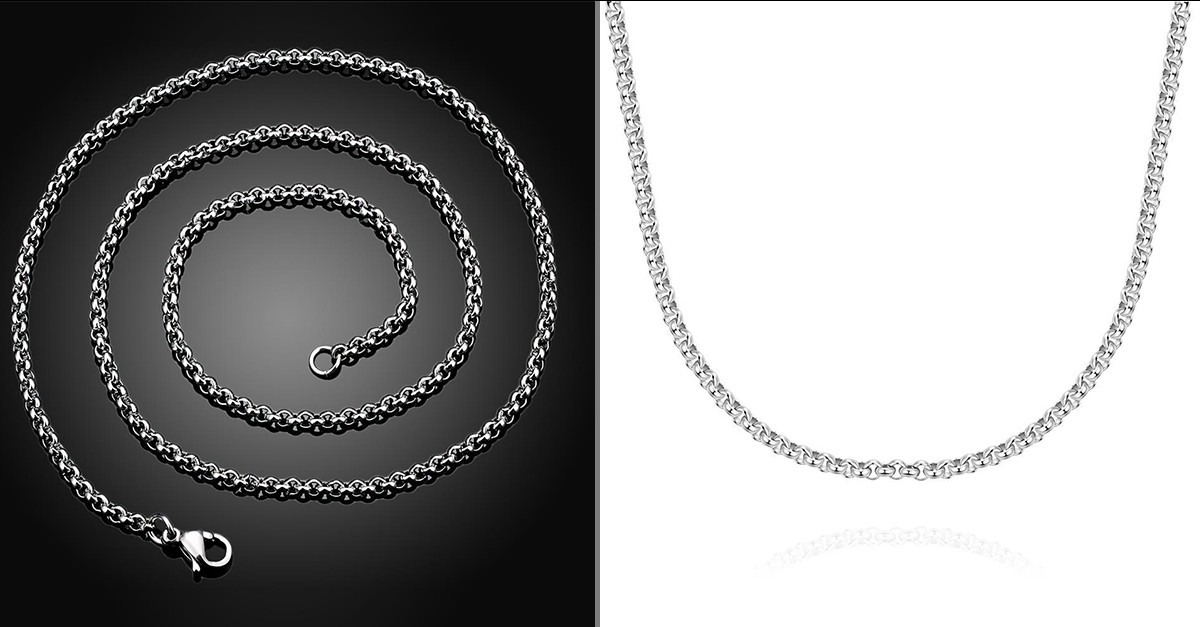 2 Pack: Stainless Steel Simple Chain Necklace