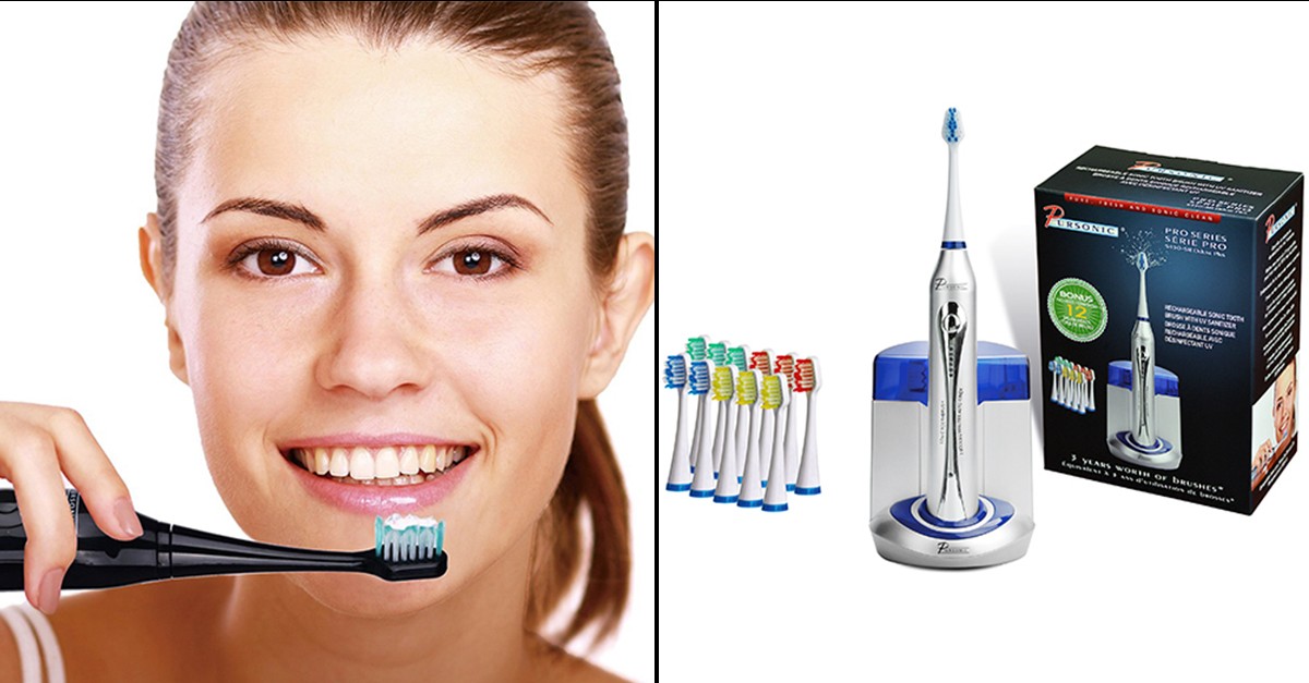 14-Piece Pursonic Deluxe Sonic Toothbrush Set