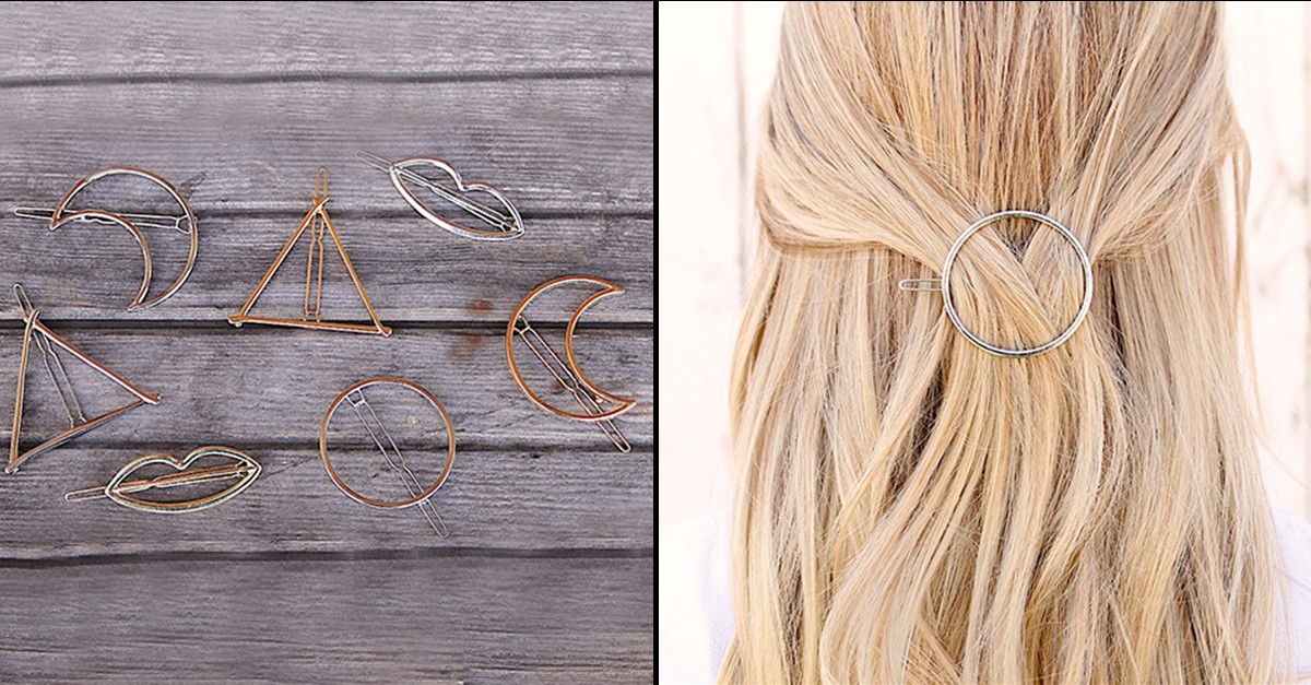 2 Pack: Geometric Hair Clips - 4 Options