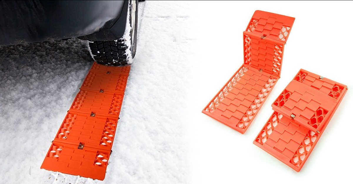 2 Pack: Snow and Mud Foldable Tire Traction Tracks