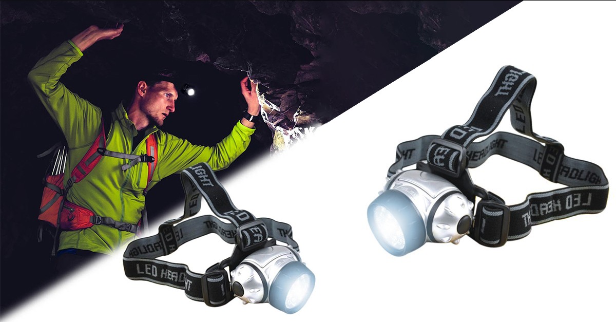 Adjustable 7 LED Head Light with Rotating Head
