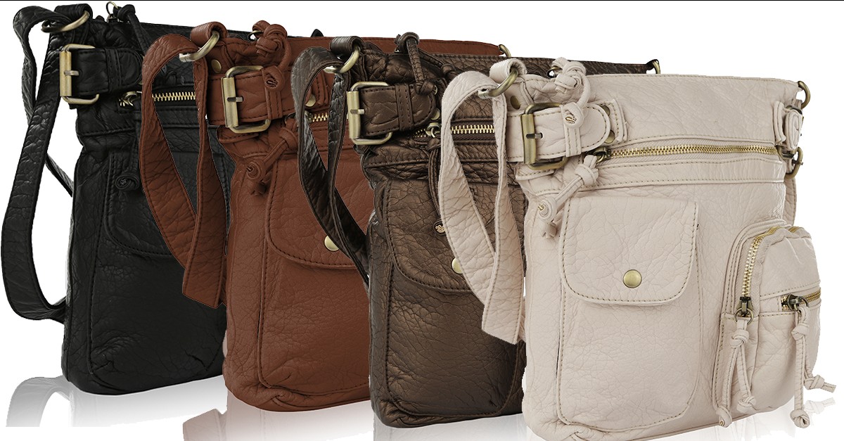 MKF Collection Stiella Multi-Pocket Cross-Body Shoulder Bag - 16 Styles