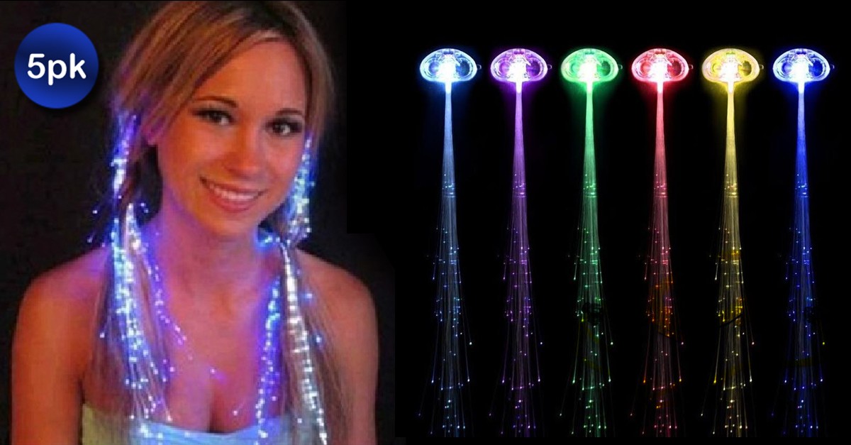 5 Pack: LED Hair Strands