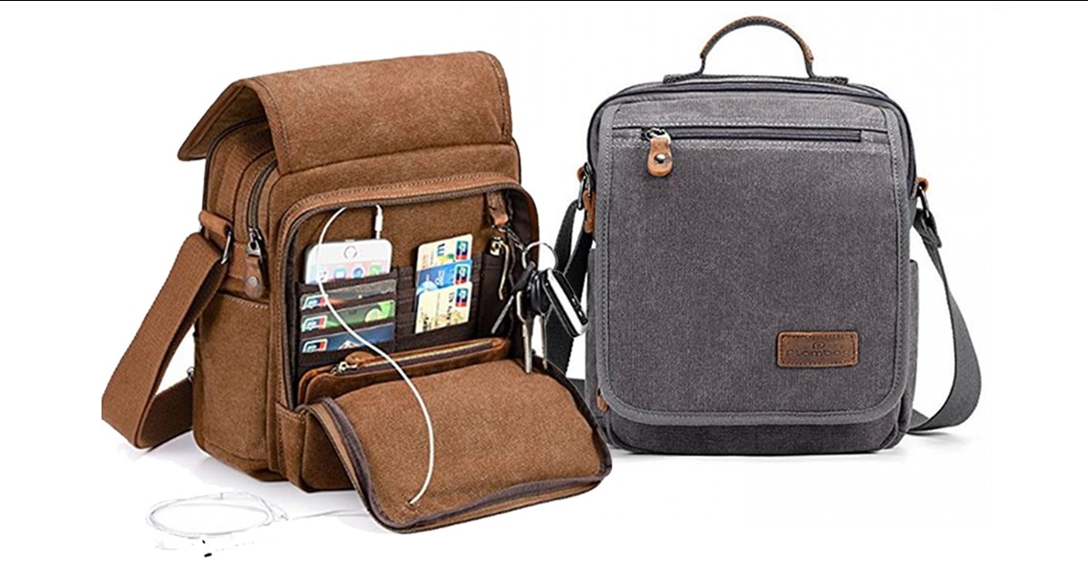 Canvas Messenger Crossbody Travel Bag - 3 Colors