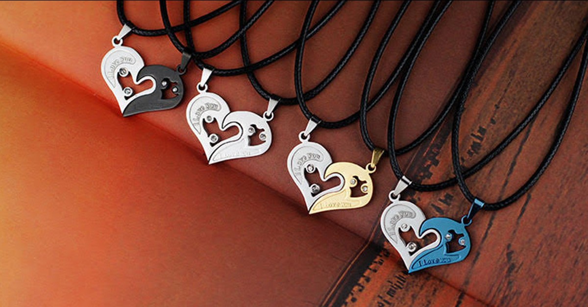 Pull Apart Heart Pendant Necklace - 4 Finishes