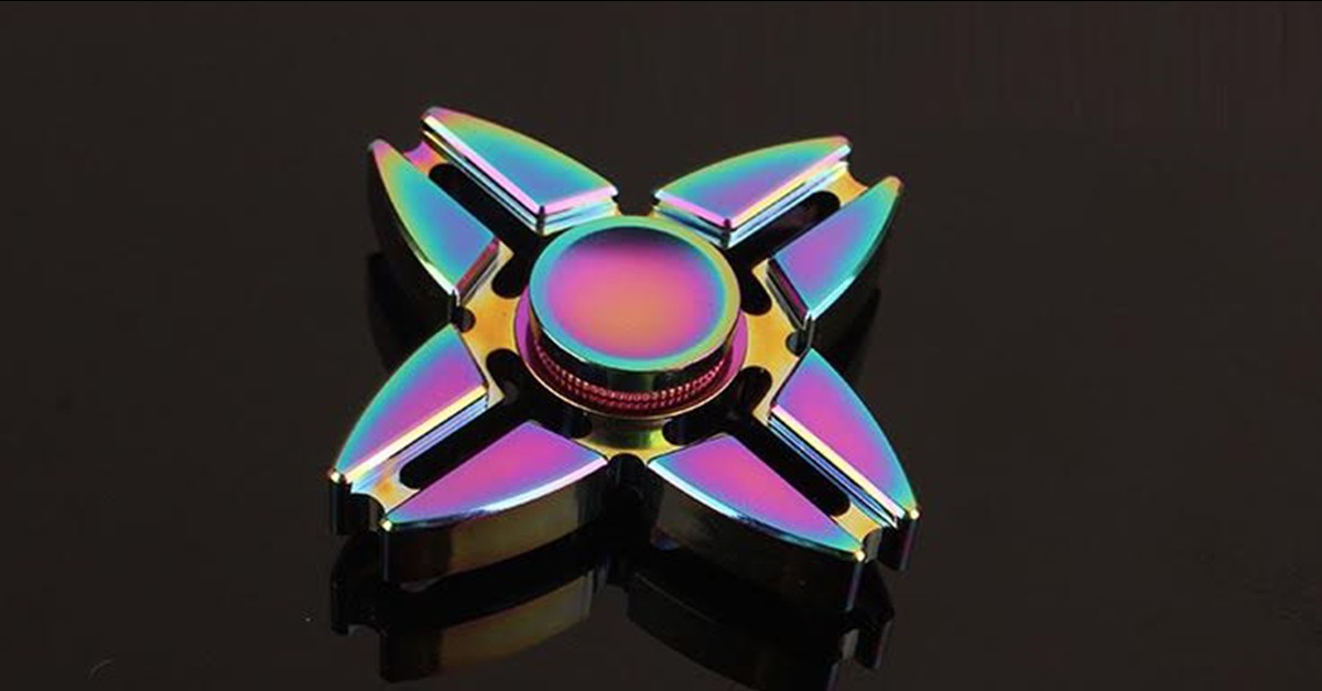 4 Sided Rainbow Fidget Spinner
