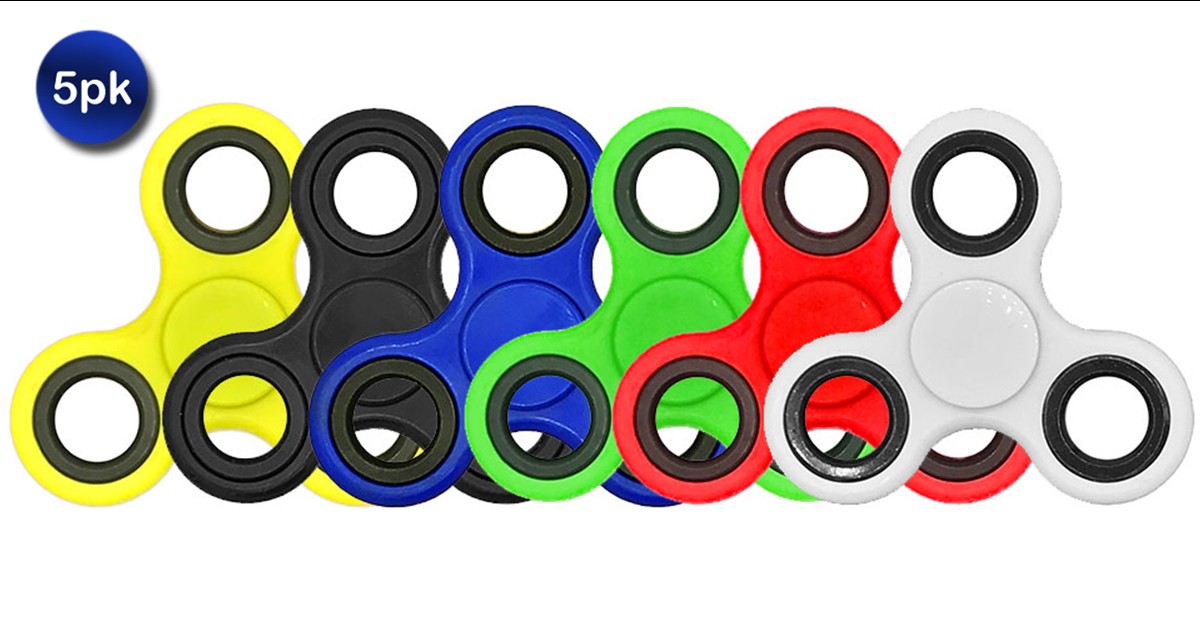 5 Pack: Fidget Spinners