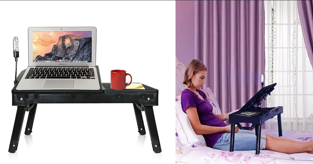 Sports Cooling Laptop Table Stand With LED Light