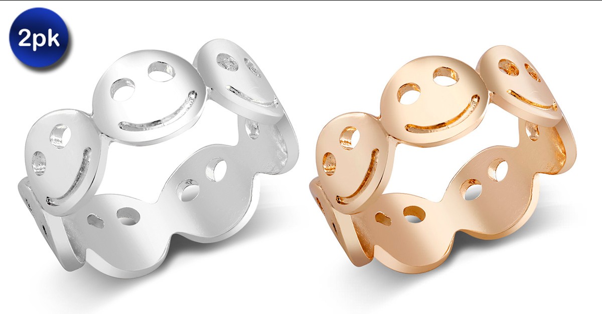 2 Pack: Emoji Eternity Rings