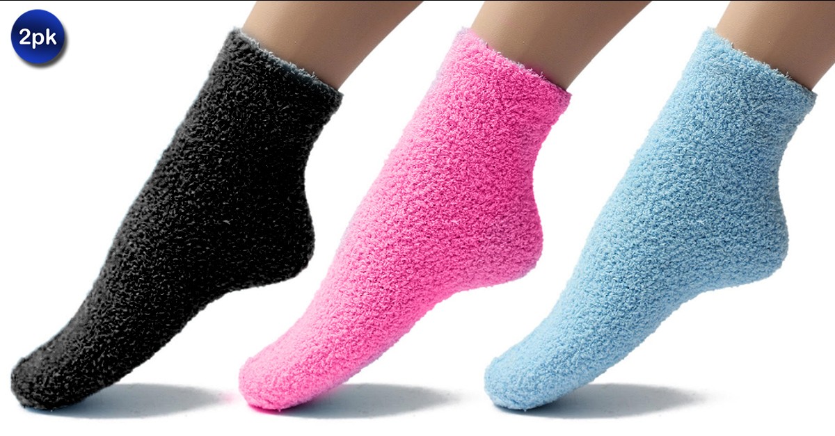 2 Pack: Coral Fleece Socks