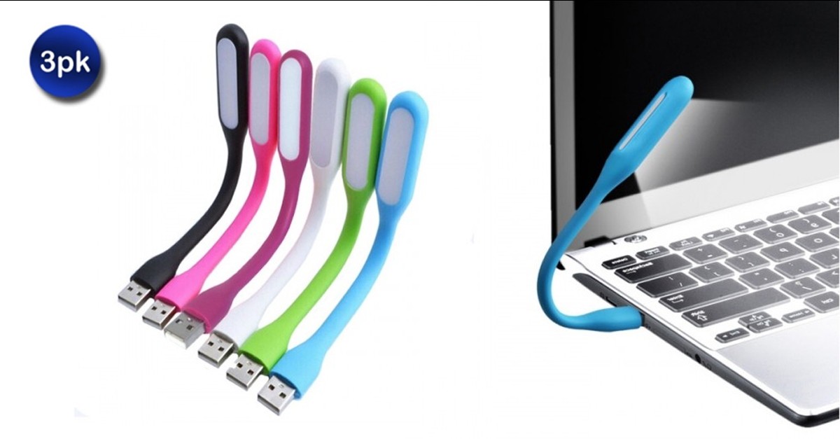 3 Pack: Portable Bendable USB Powered LED Light Strip 3 Pack: Portable Bendable USB Powered LED Light Strip