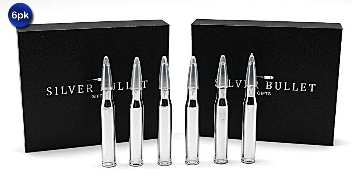 6 Piece Set - 30 Caliber Bullet Pens