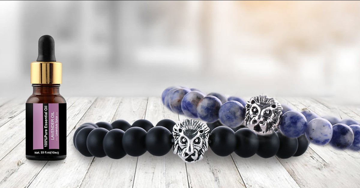 Agate Stone Diffuser Bracelet Set - 4 Colors