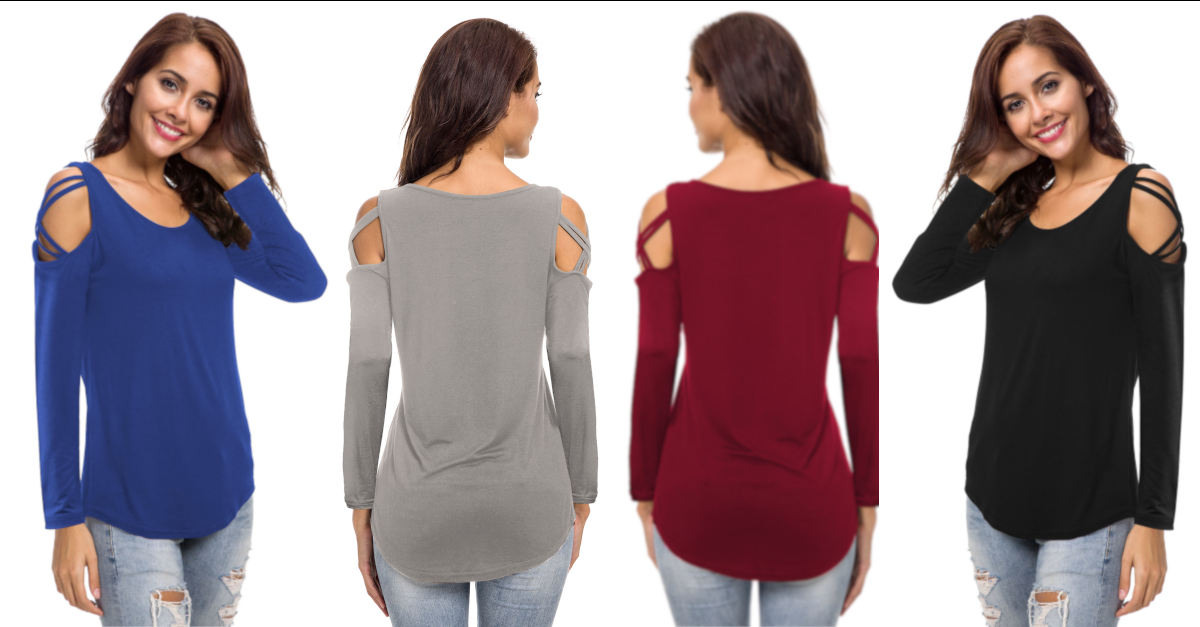 Long Sleeve Solid Criss Cross Top - 4 Coors
