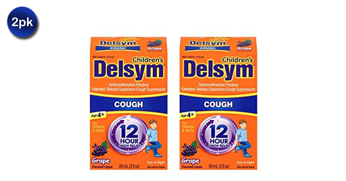 2 Pack: Delsym Children's 12 Hr Cough Relief Liquid