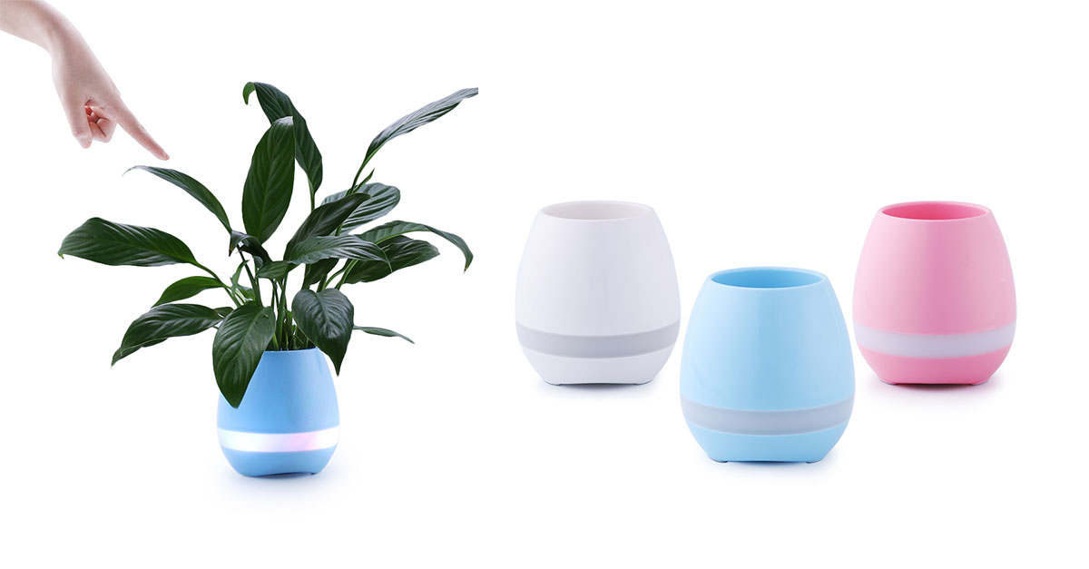 Mini Smart Flower Pot With Bluetooth Speaker - 3 Colors