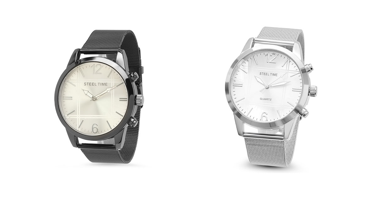 Men's Mesh Strap Watch - 2 Colors