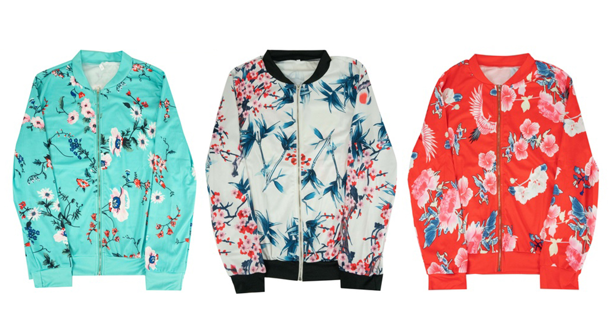 Floral-Patterned Lightweight Women's Jacket - 3 Colors